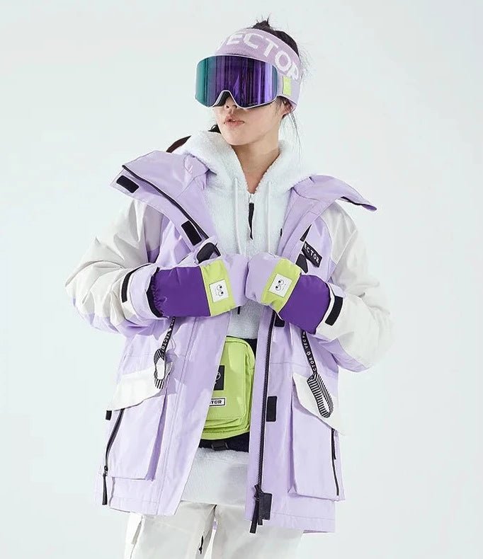 Outdoor Waterproof Purple Ski Jacket - Diva Melody